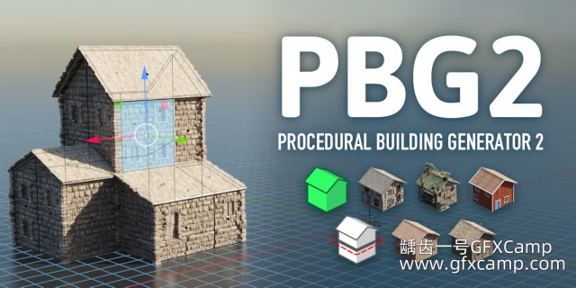 Blender程序化房屋木屋自动生成资产预设 Procedural Building Generator 2 | 龋齿一号GFXCamp Blender程序化房屋木屋自动生成资产预设 Procedural Building Generator 2 | 龋齿一号GFXCamp